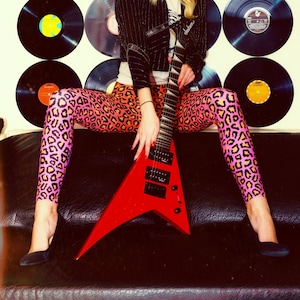 Leopard Leggings 80s Rock Leggings for Women Yoga Leggings Activewear ...
