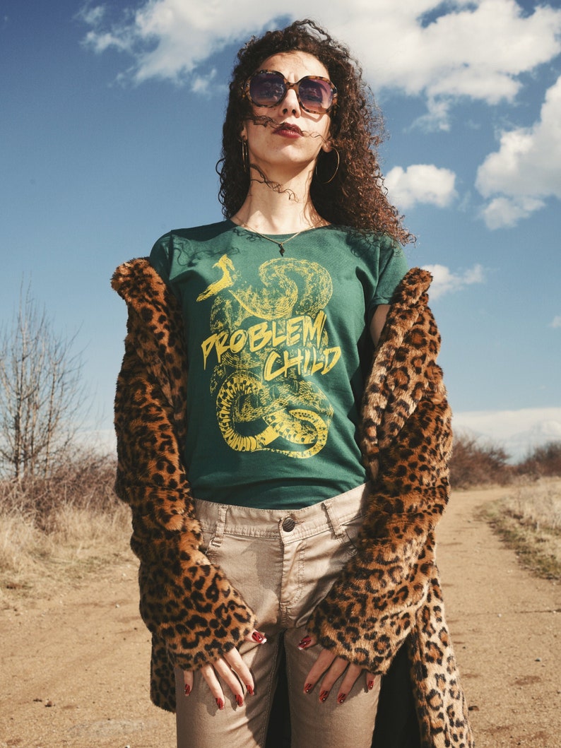 Problem Child Graphic Tee for Women Snake Tshirt Rock N Roll - Etsy