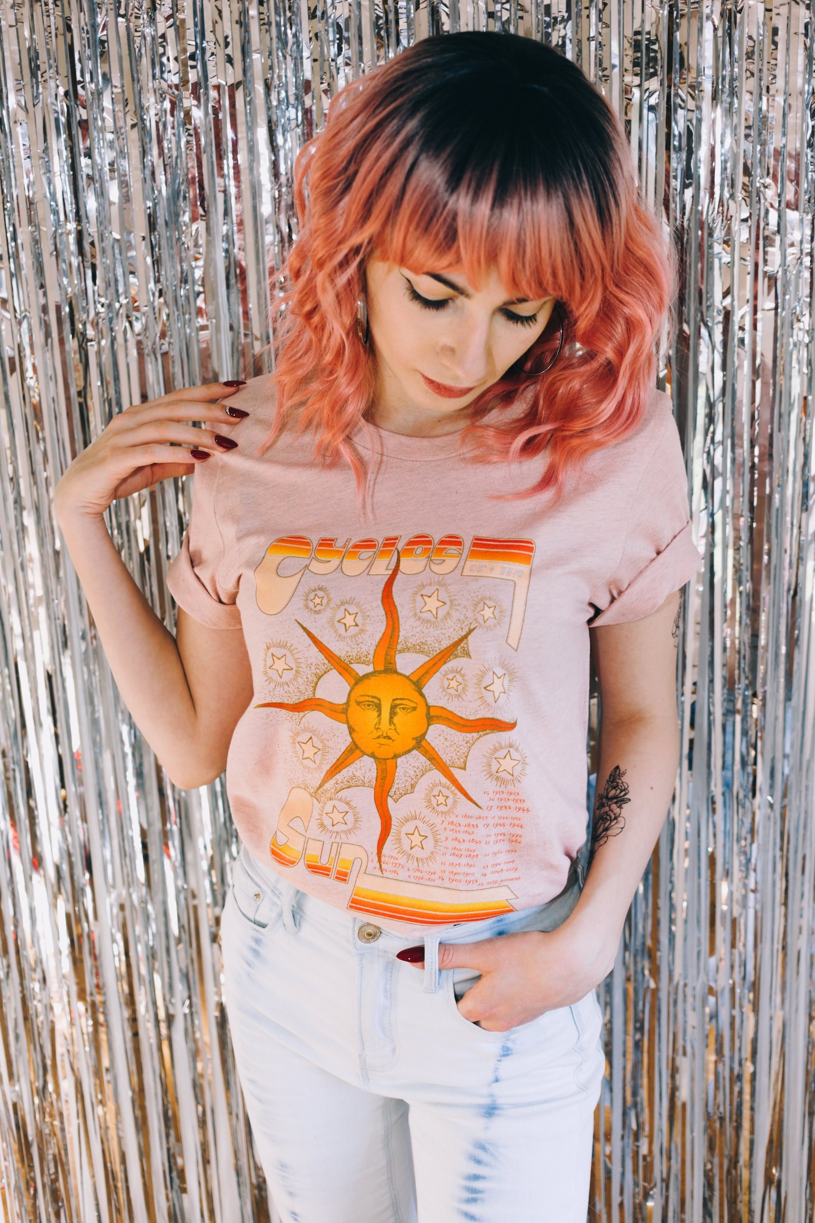 Sun Tshirt Womens 70s Clothing Retro Tee Womens Graphic Tees Solar ...