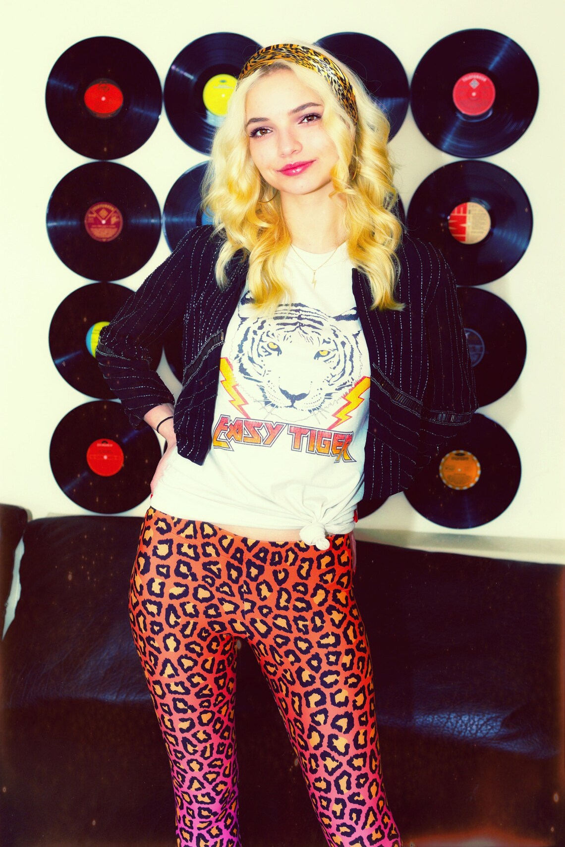 Leopard Leggings 80s Rock Leggings for Women Yoga Leggings - Etsy