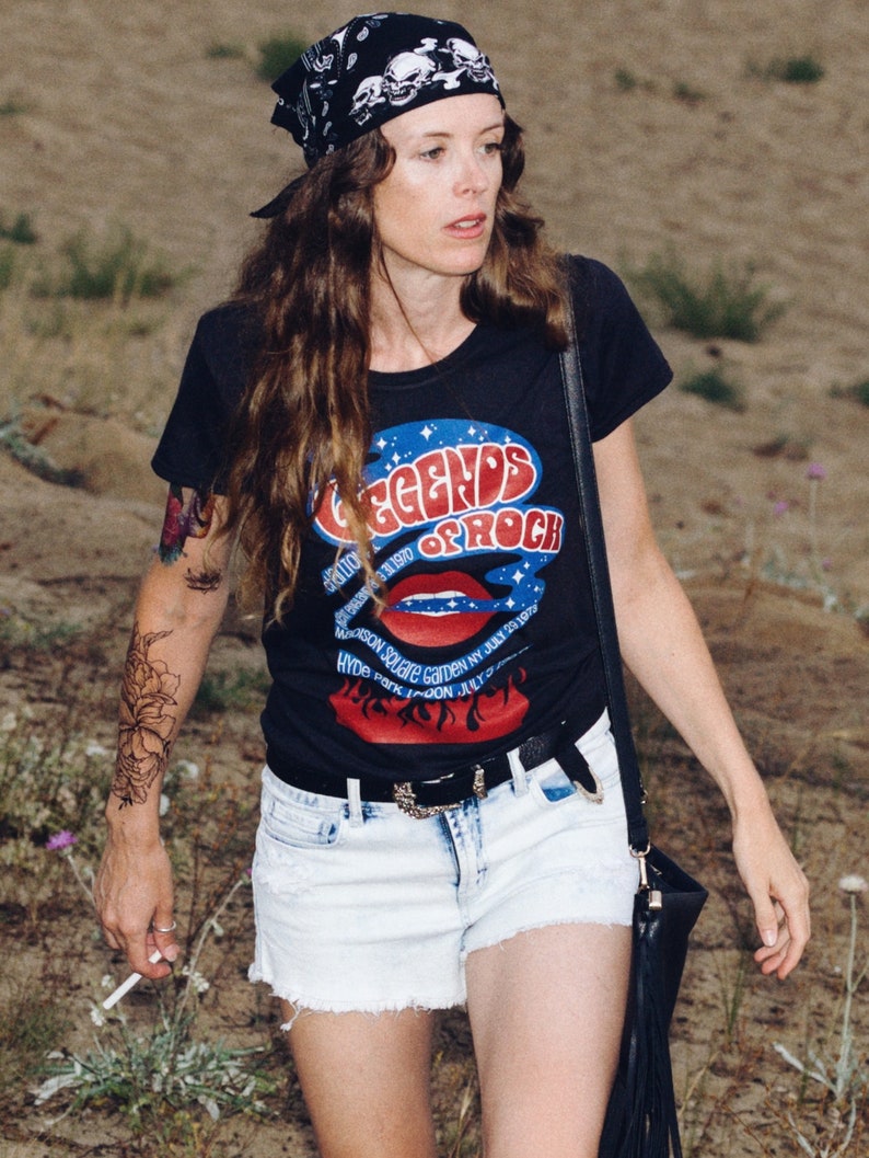 70s Rock N Roll Graphic Tee Womens Graphic Tshirts Vintage Band Shirt ...