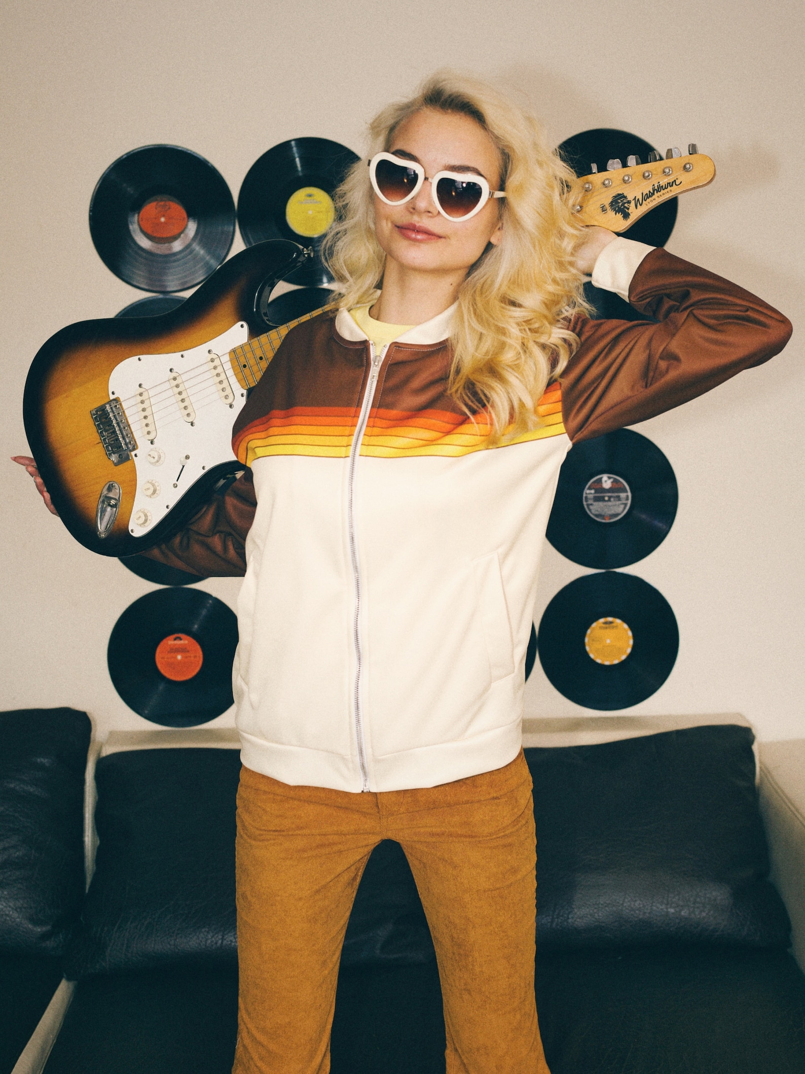 70s Jacket Womens 70s Sports Jacket Retro Zip Jacket Vintage Style ...