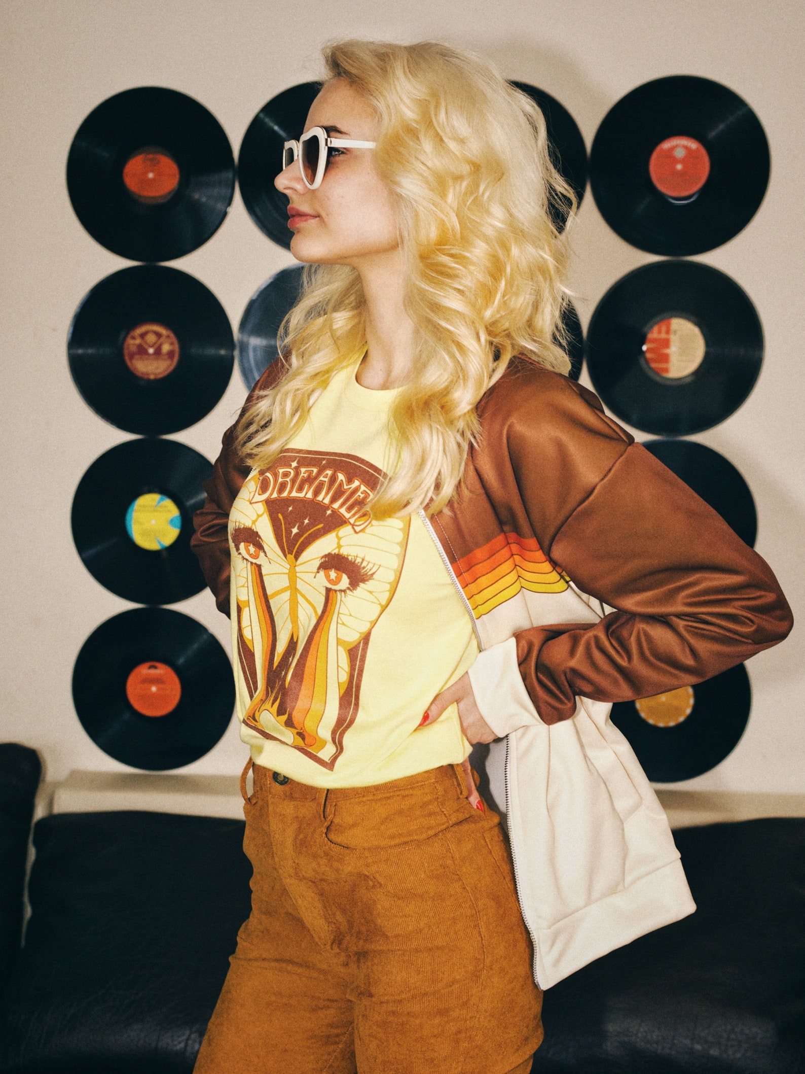 70s Jacket Womens 70s Sports Jacket Retro Zip Jacket Vintage Style ...