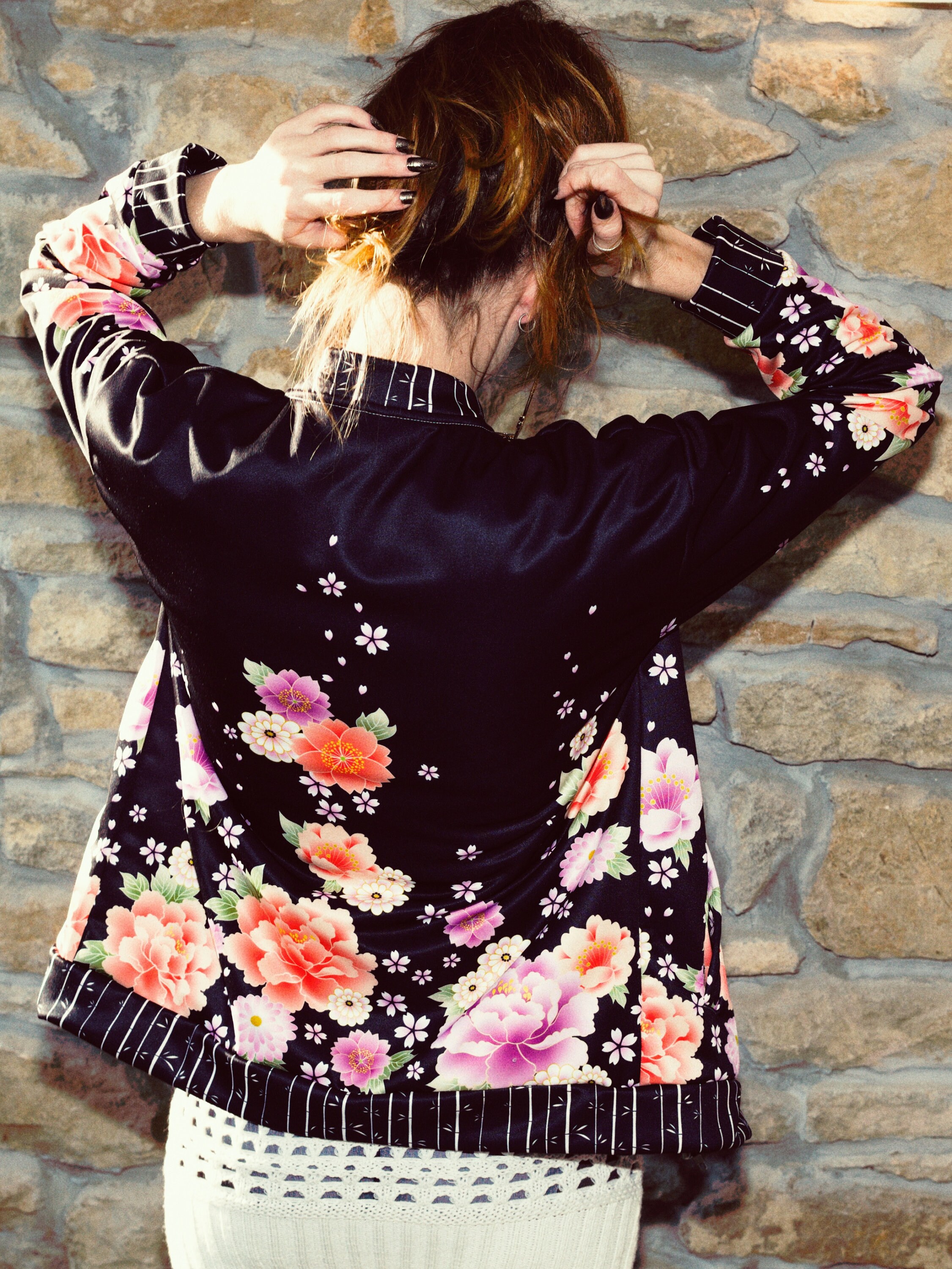 Japanese Jacket Floral Asian Retro Jacket Boho Jacket Bohemain Bomber ...