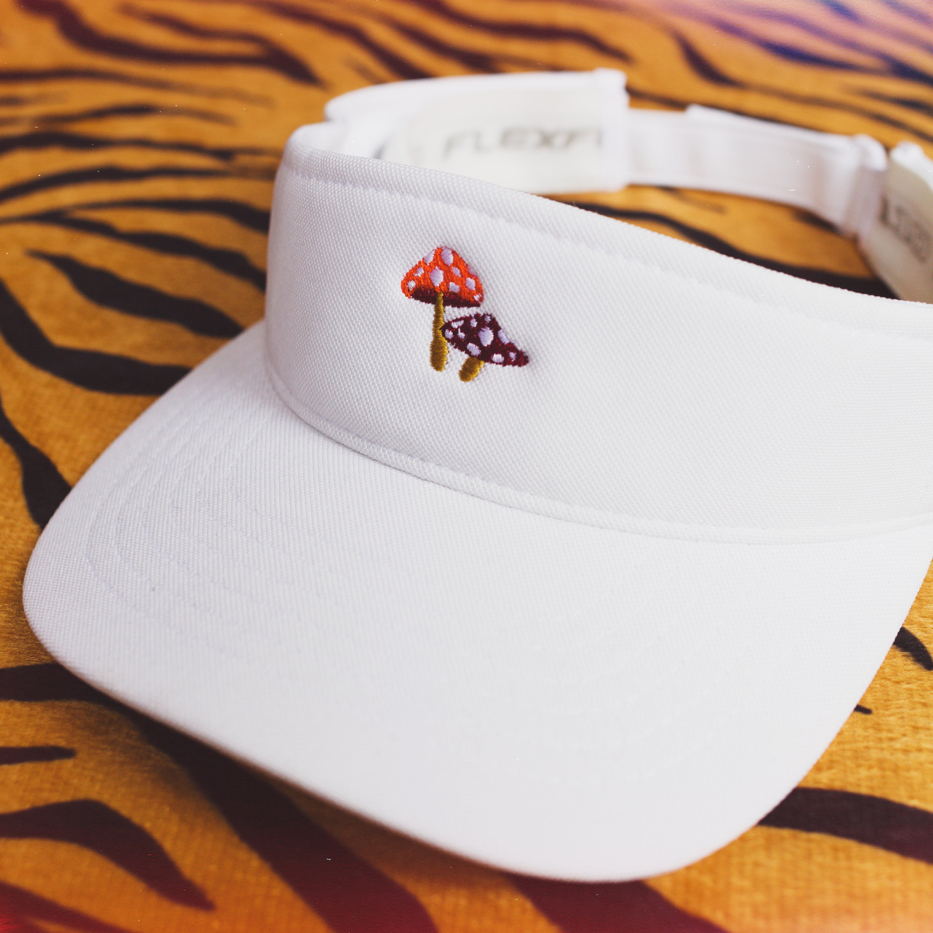 70s Embroidered Visor Mushroom Hat Hippie Visor Retro Visor 60s Hippies ...