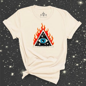 All Seeing Eye Graphic Tee Women's Rock N Roll Witchy Clothing Tarot ...