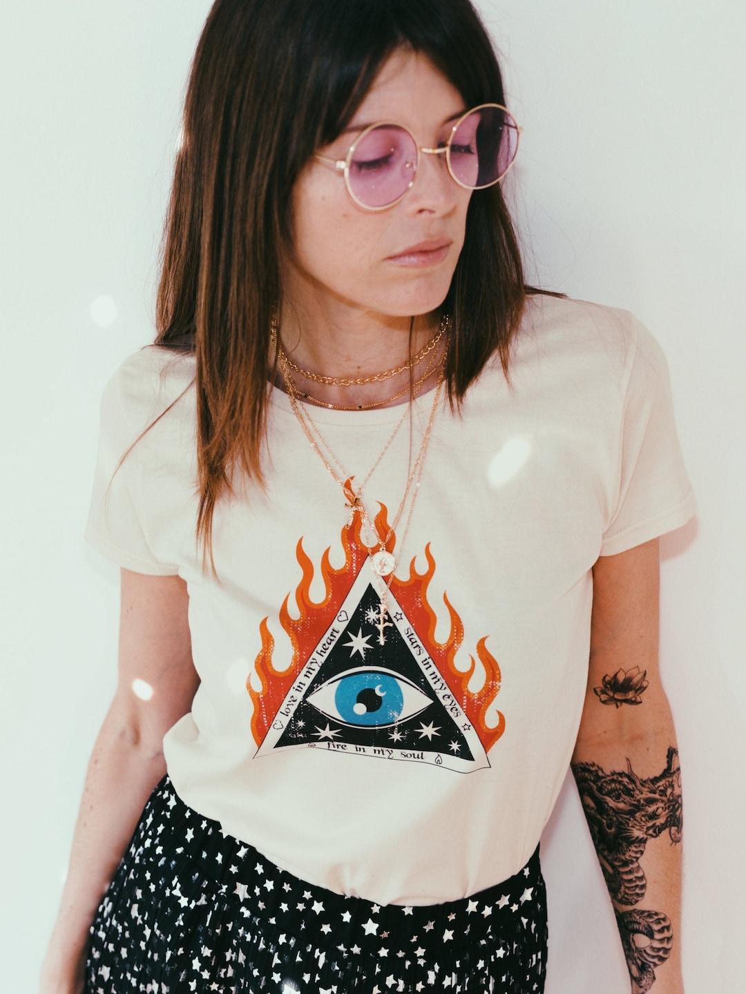 All Seeing Eye Graphic Tee Women's Rock N Roll Witchy Clothing Tarot ...