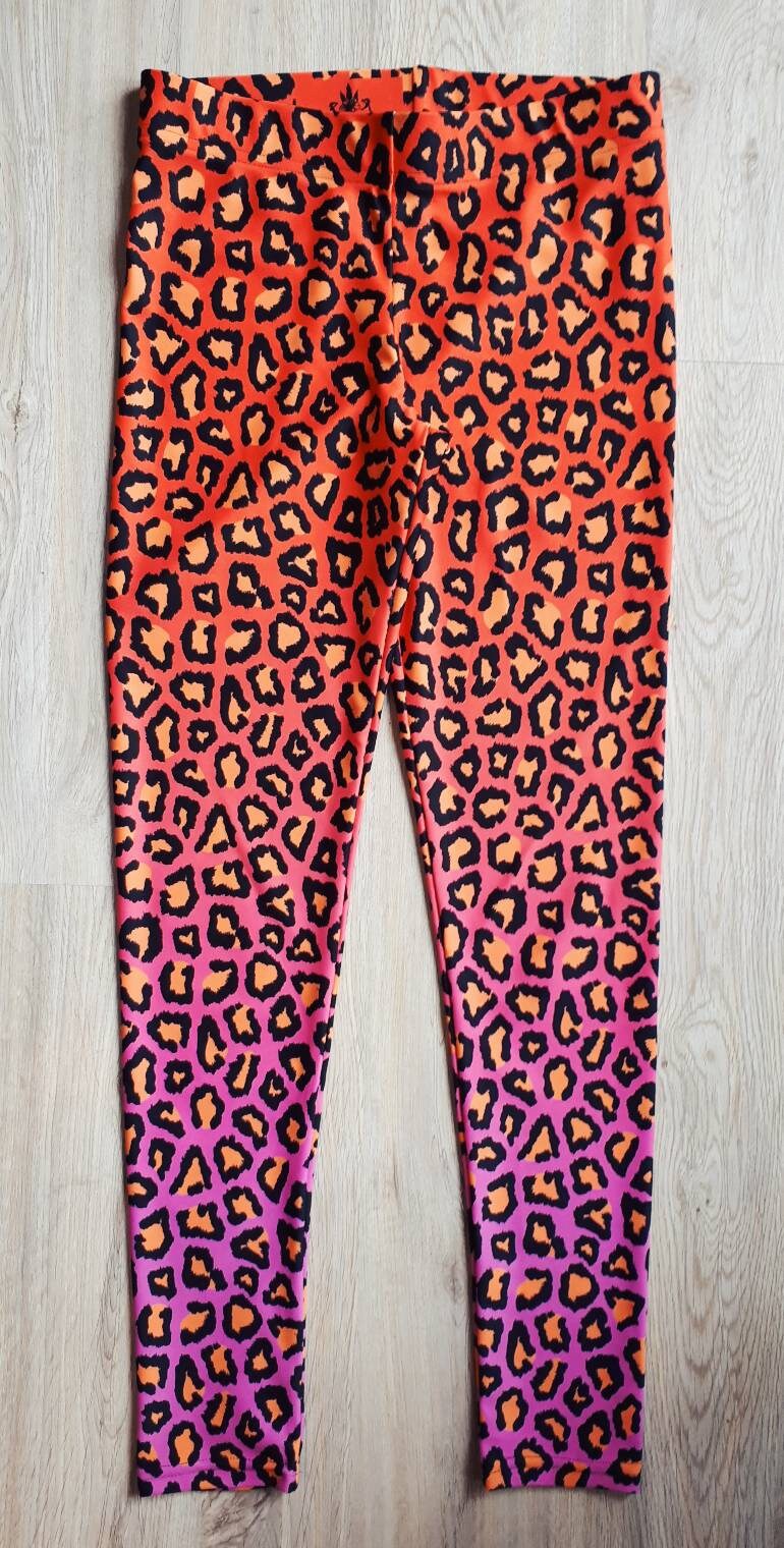 Leopard Leggings 80s Rock Leggings for Women Yoga Leggings - Etsy