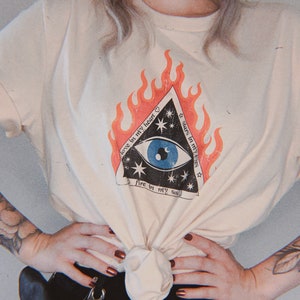 All Seeing Eye Graphic Tee Women's Rock N Roll Witchy Clothing Tarot ...