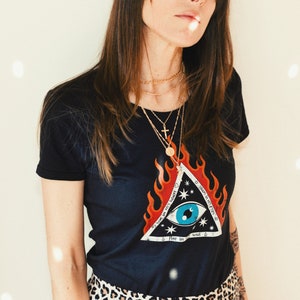 All Seeing Eye Graphic Tee Women's Rock N Roll Witchy Clothing Tarot ...