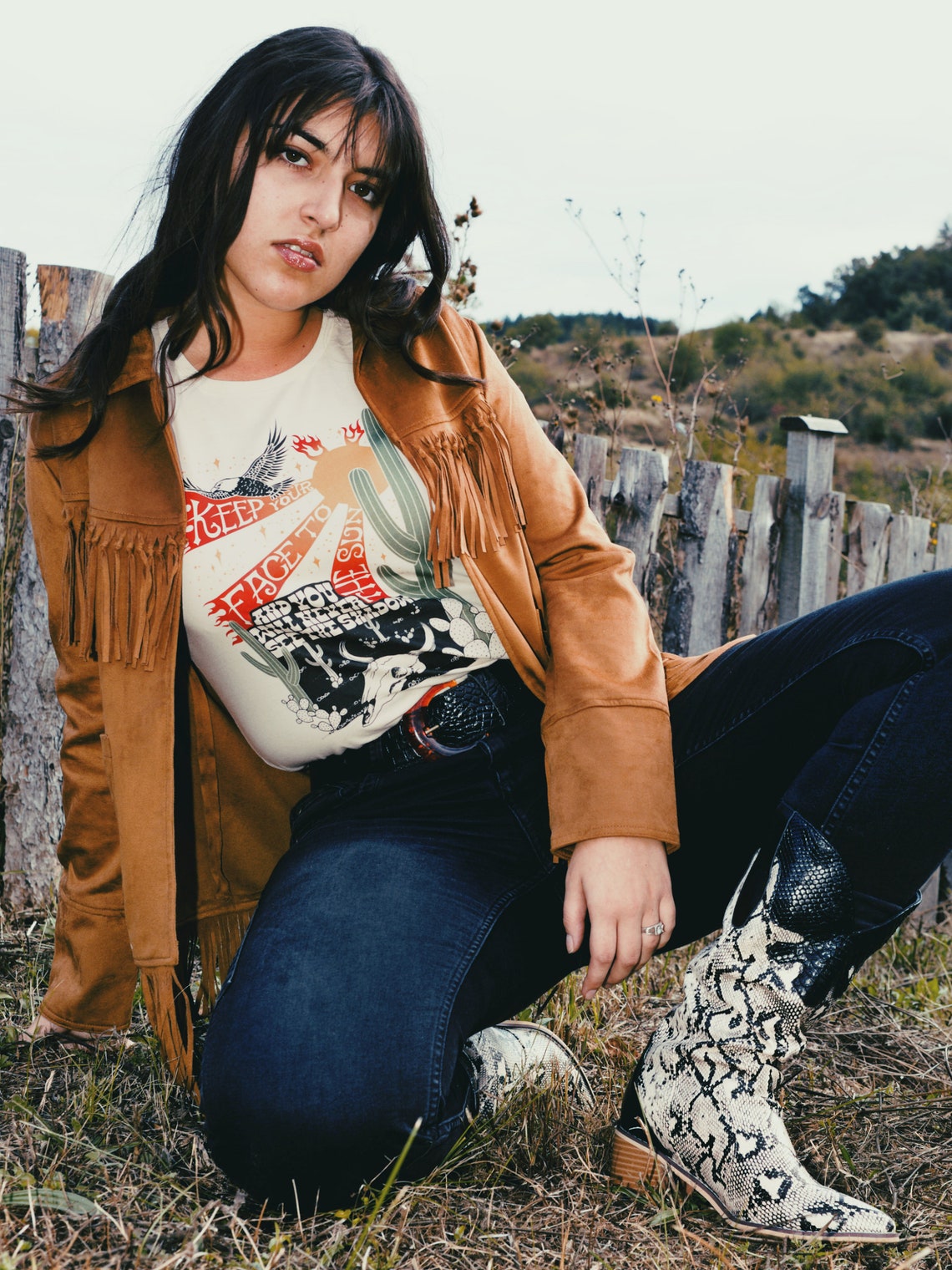 Vintage Desert Shirt Womens 70s Graphic Tees Southwestern - Etsy UK