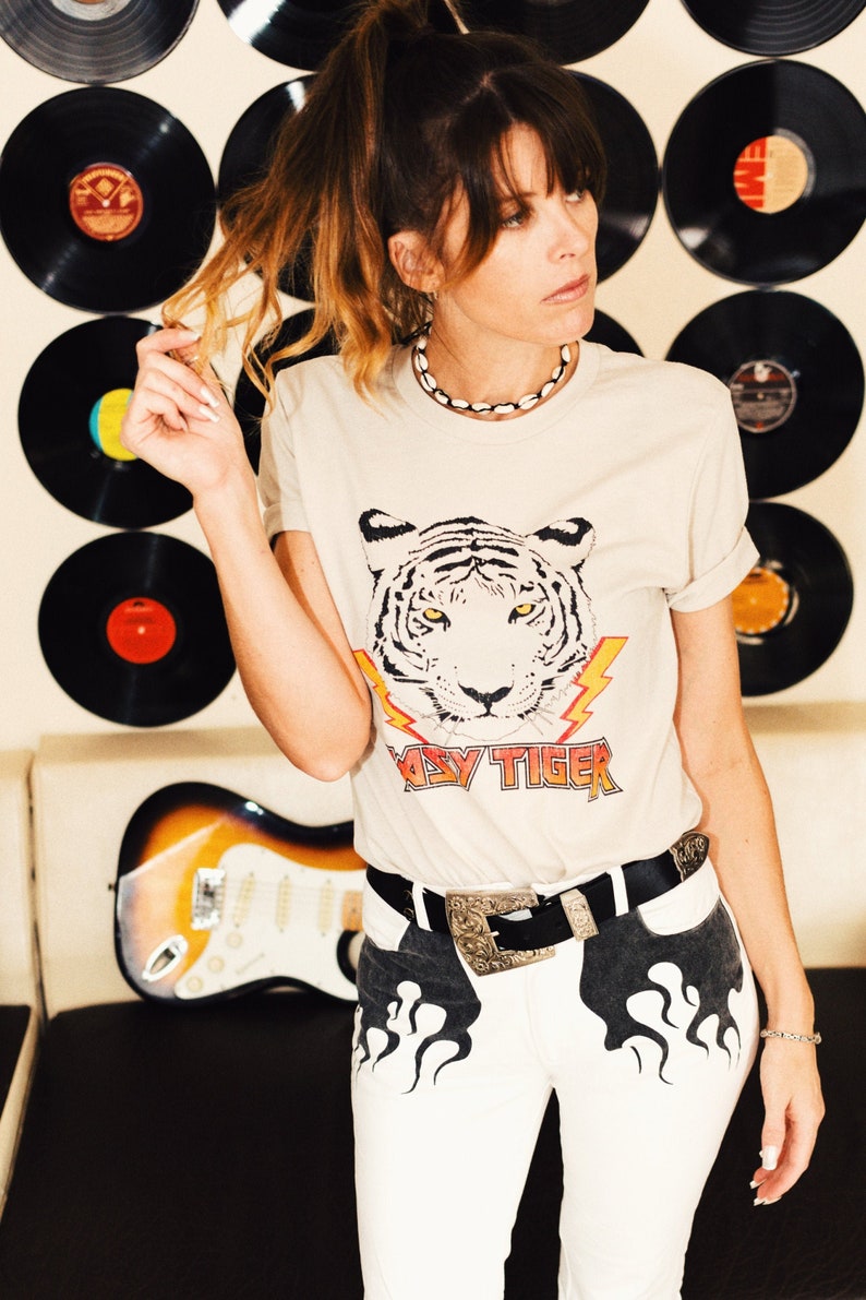 Easy Tiger - Vintage Women's 70s Graphic Tees for Women Vintage Band ...