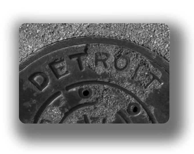 Detroit Sticker Detroit Manhole Cover Sticker Detroit Photography ...