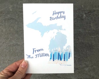 Mitten Birthday Card - Etsy