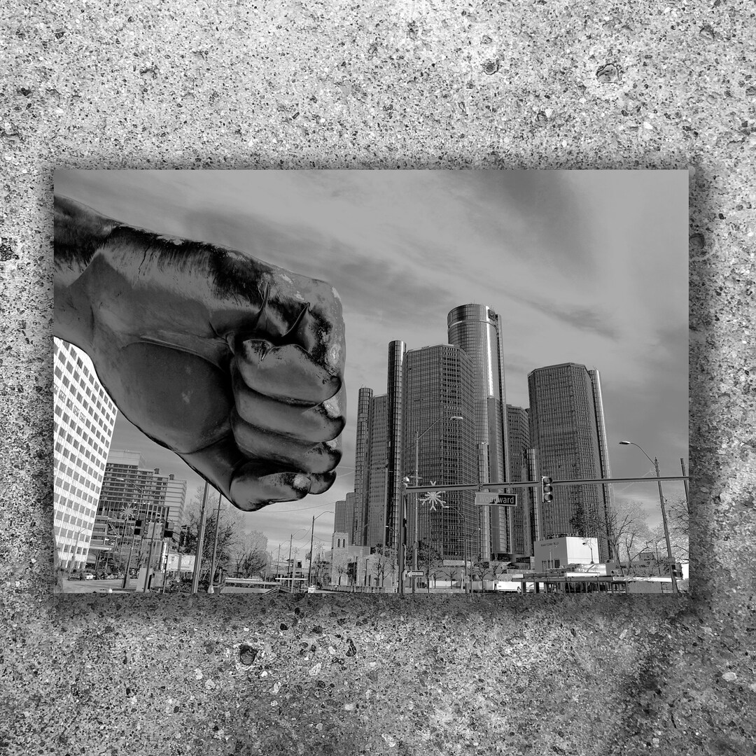 Michigan Postcard 4x6 Joe Lewis Fist Detroit Fist Joe Lewis-detroit ...