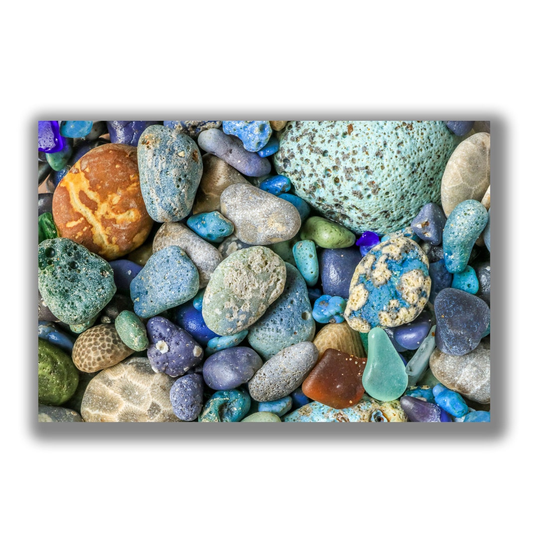 Michigan Postcard - Michigan Rocks - 4" X 6" - Leland Blue - Petoskey ...