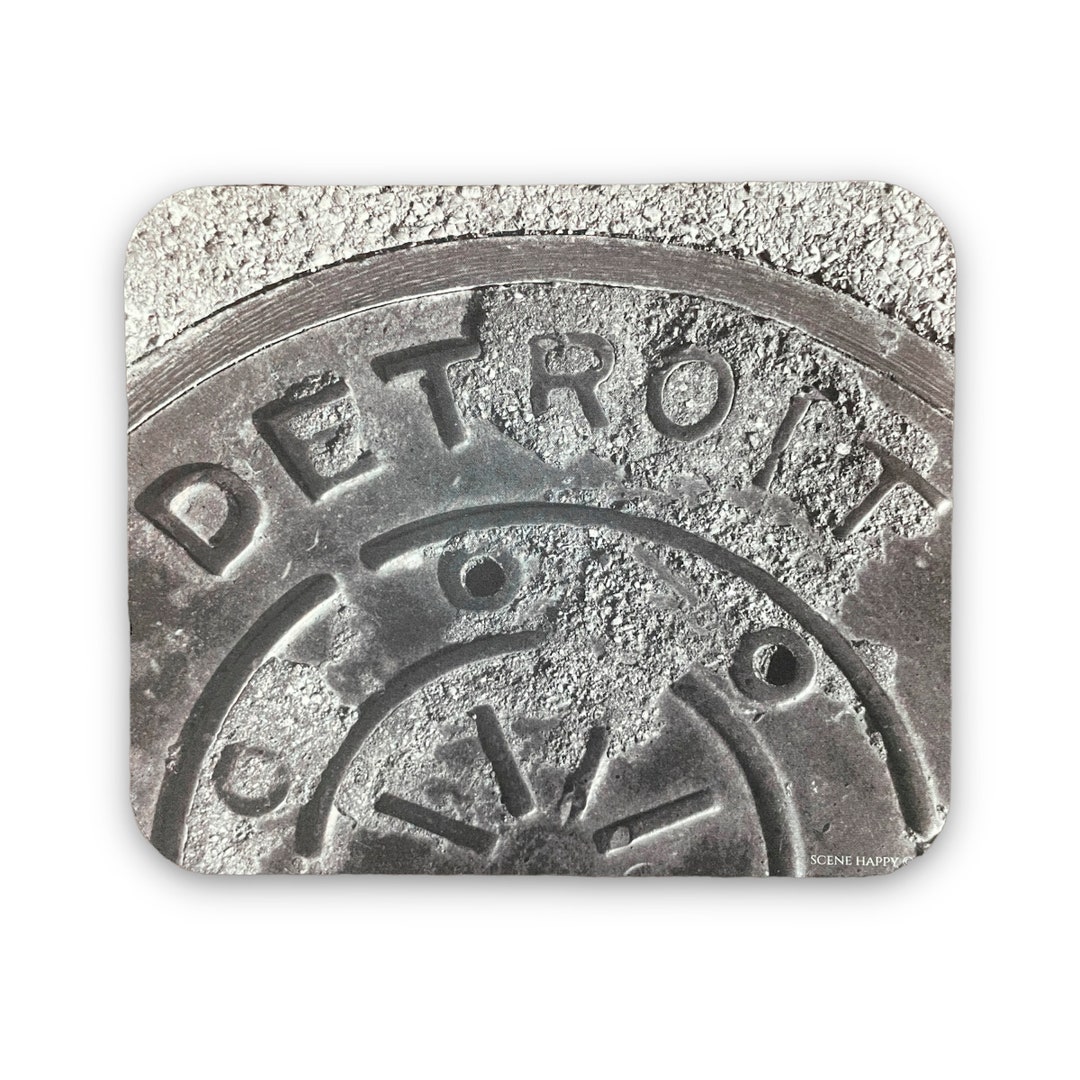 Detroit Manhole Cover Mousepad - Detroit Mousepad- Detroit Michigan ...