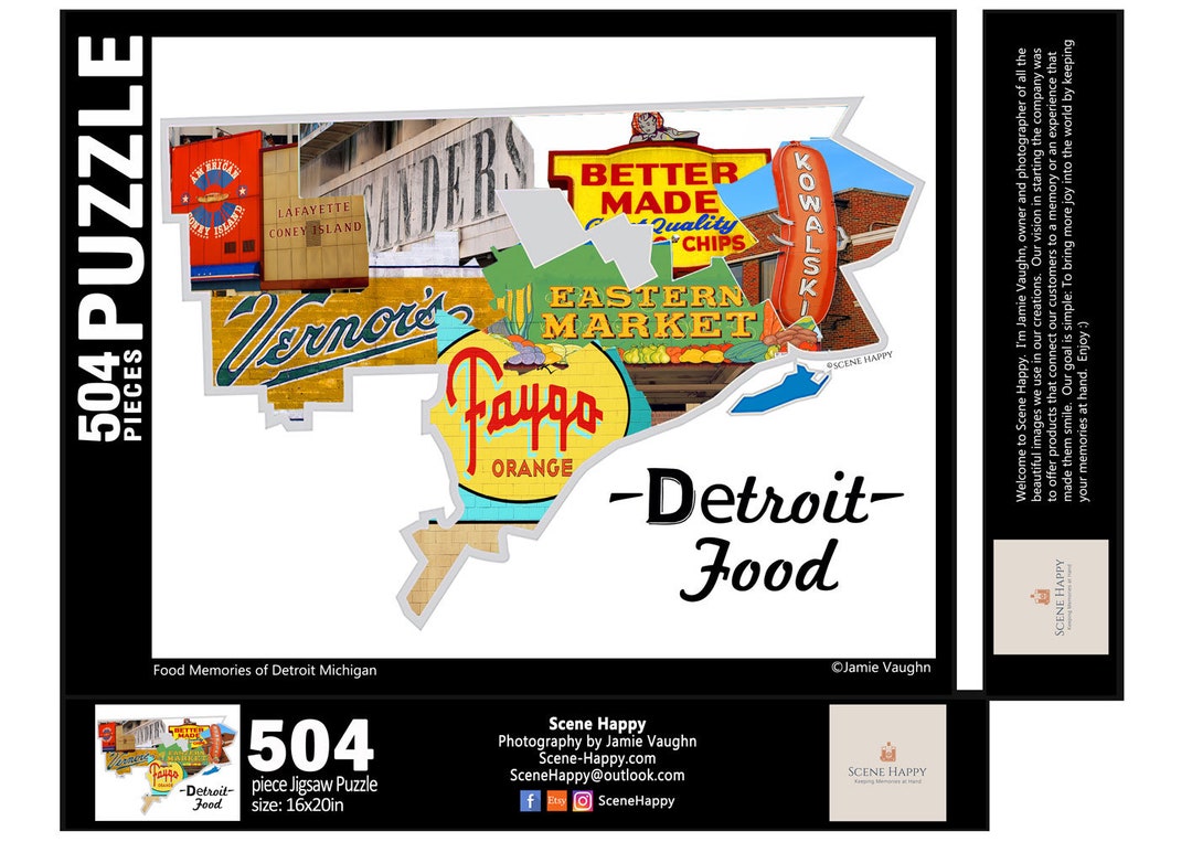 Michigan Puzzle detroit Puzzle detroit Jigsaw Puzzle 16x20 - Etsy