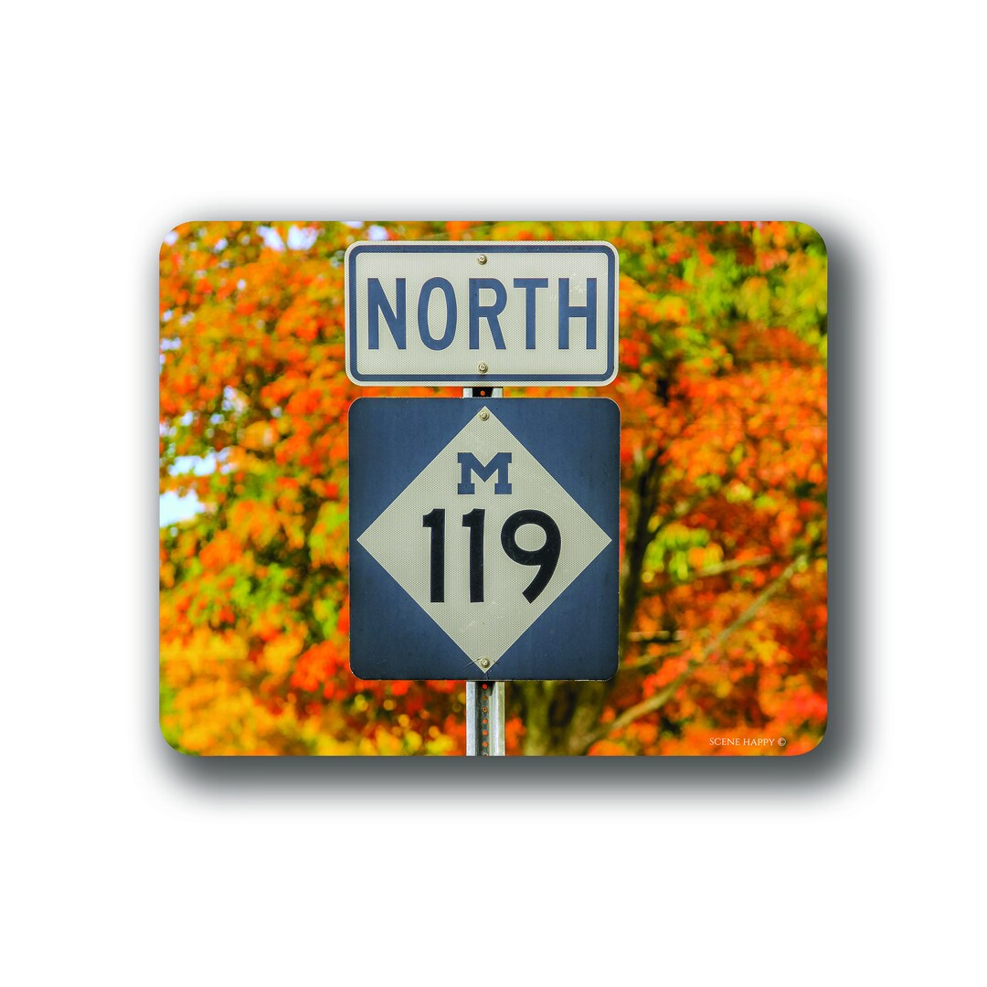Tunnel of Trees M 119 North Mousepad - M119 Mousepad- Fall Leaves ...