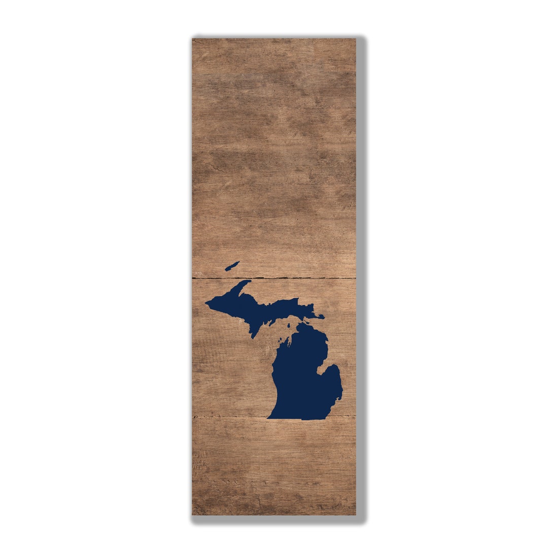 Michigan Wood Bookmark- Michigan Bookmark- Michigan Blue Bookmark ...