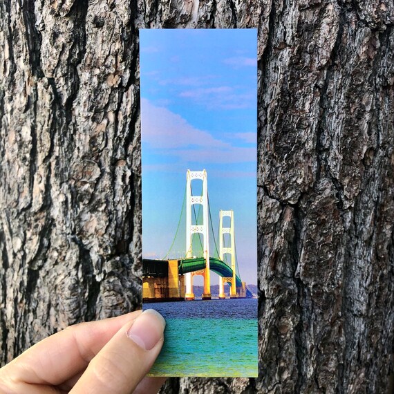 Michigan Photography Bookmark Mackinac Bridge Straits of | Etsy