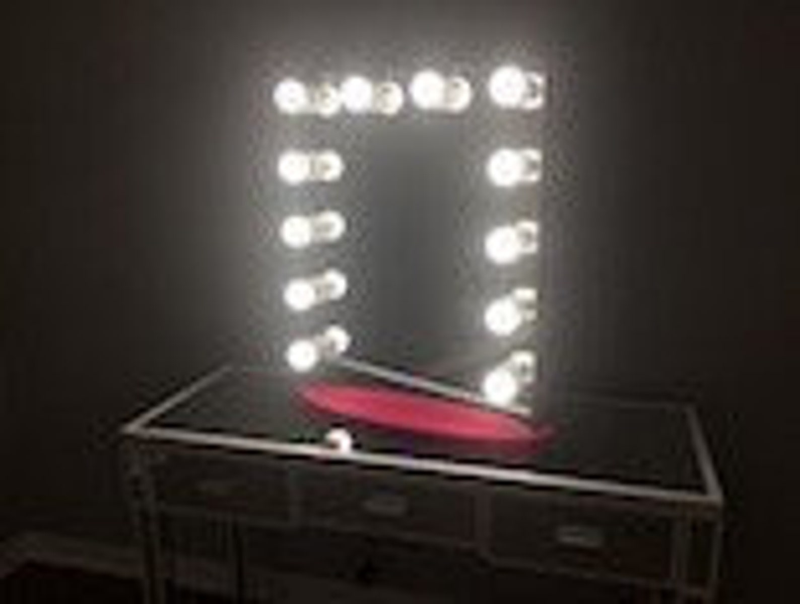 Dimmable Frameless (crimson Rose) Hollywood Forever Lighted Vanity ...