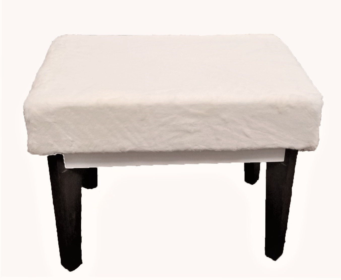 Ultra Plush White Faux Fur Vanity Bench Stool - Etsy Denmark