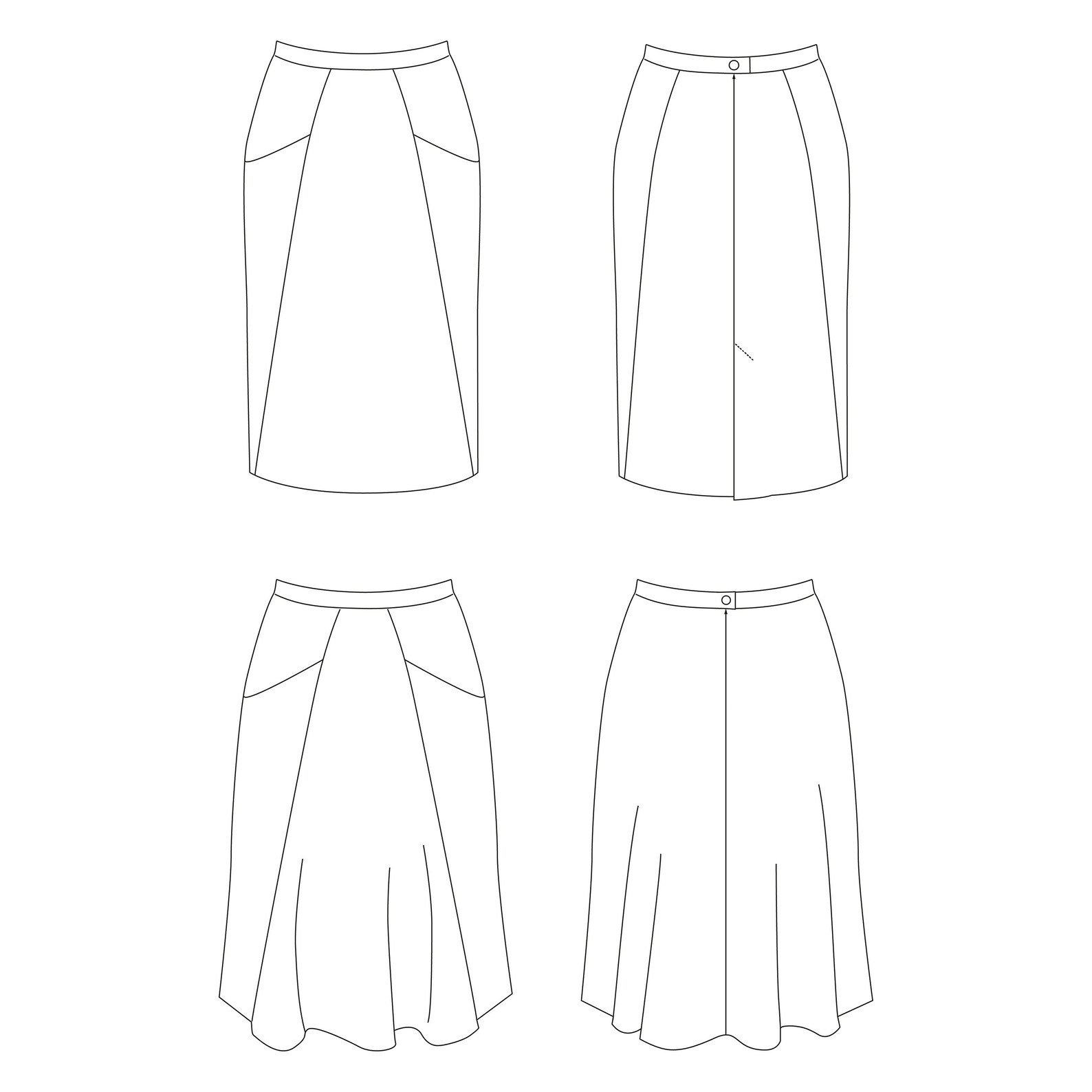 Blueprints for Sewing A-frame Skirt Digital PDF Sewing Pattern - Etsy