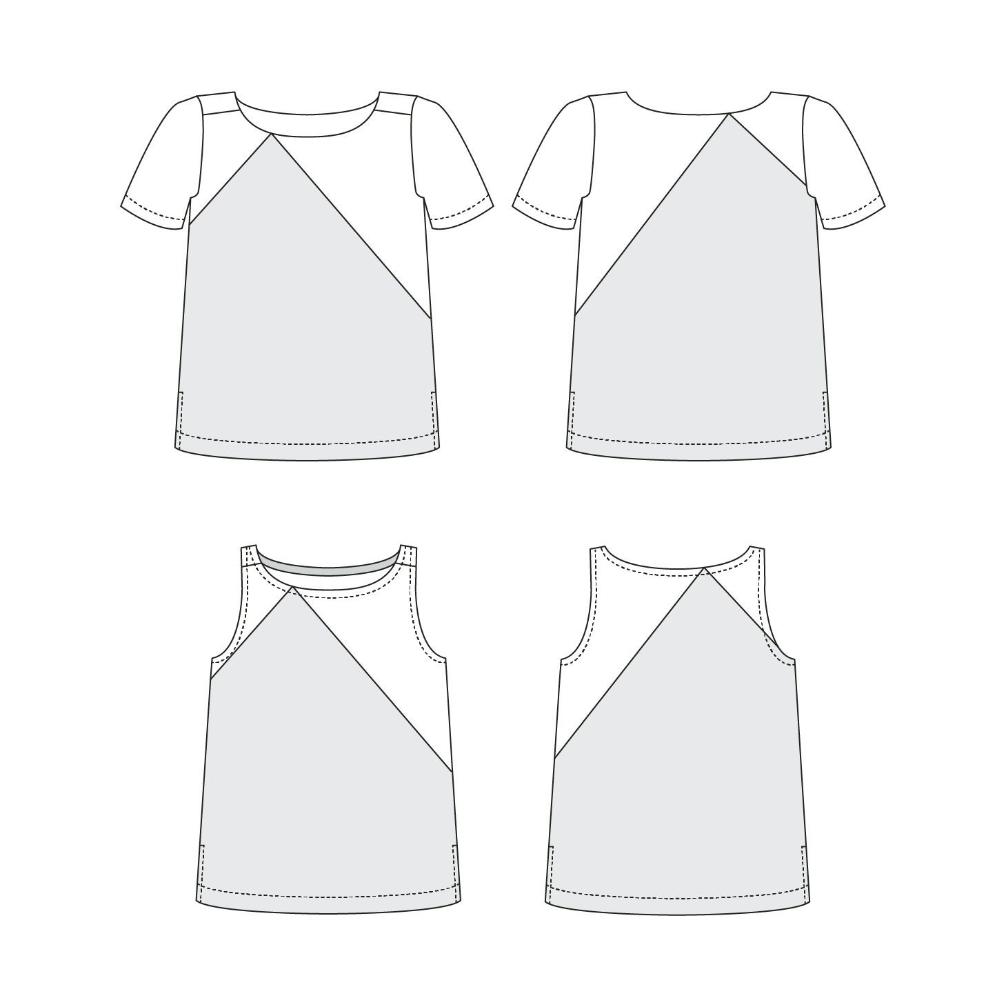 Blueprints for Sewing Saltbox Tee or Tank PDF Digital Sewing - Etsy