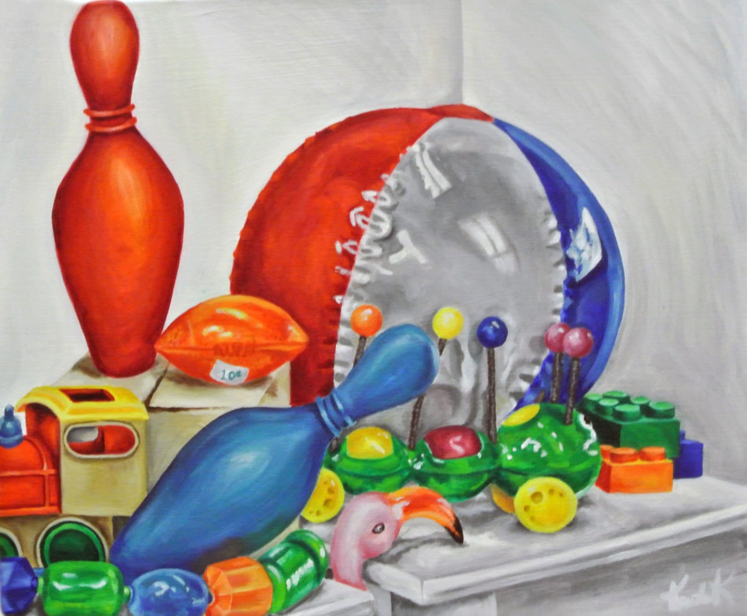 Toys Still Life Original Oil Painting | Etsy