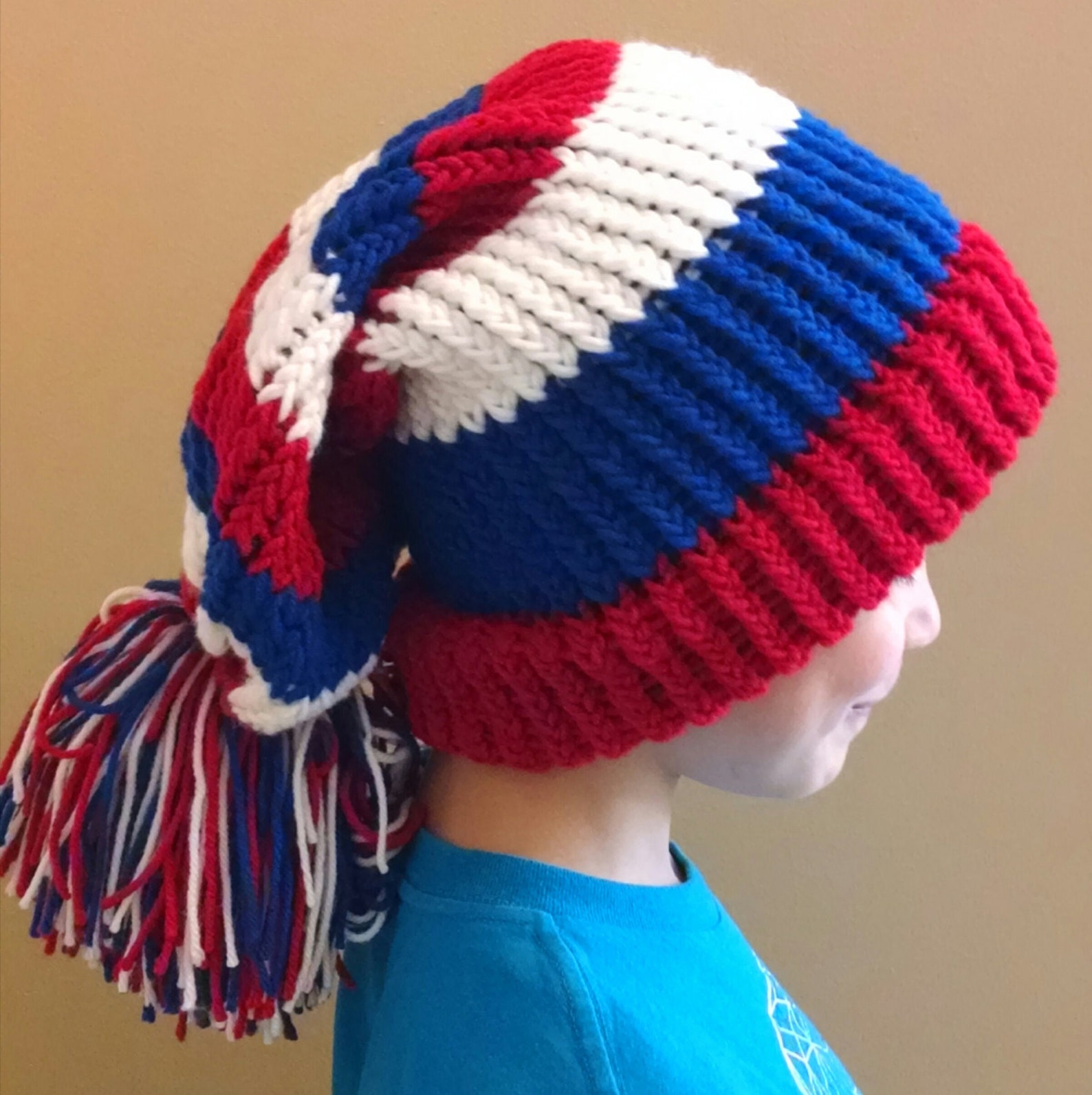 Adult or Child Stocking Hat Red White and Blue Buffalo Bills - Etsy