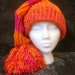 Hot Pink and Orange Stocking Hat Santa Hat Made to Order Hat Slouchy ...