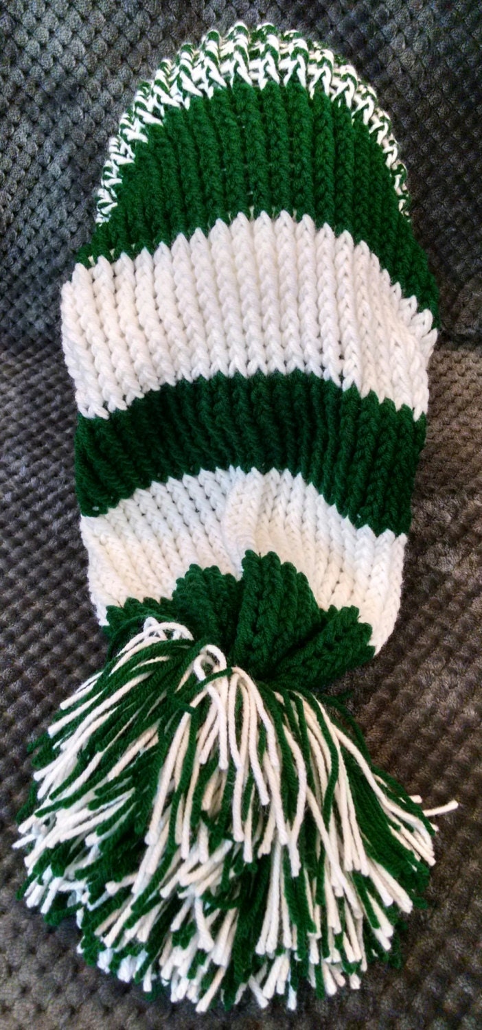 Adult or Child Stocking Hat Team Colors Green White NY Jets Inspired ...