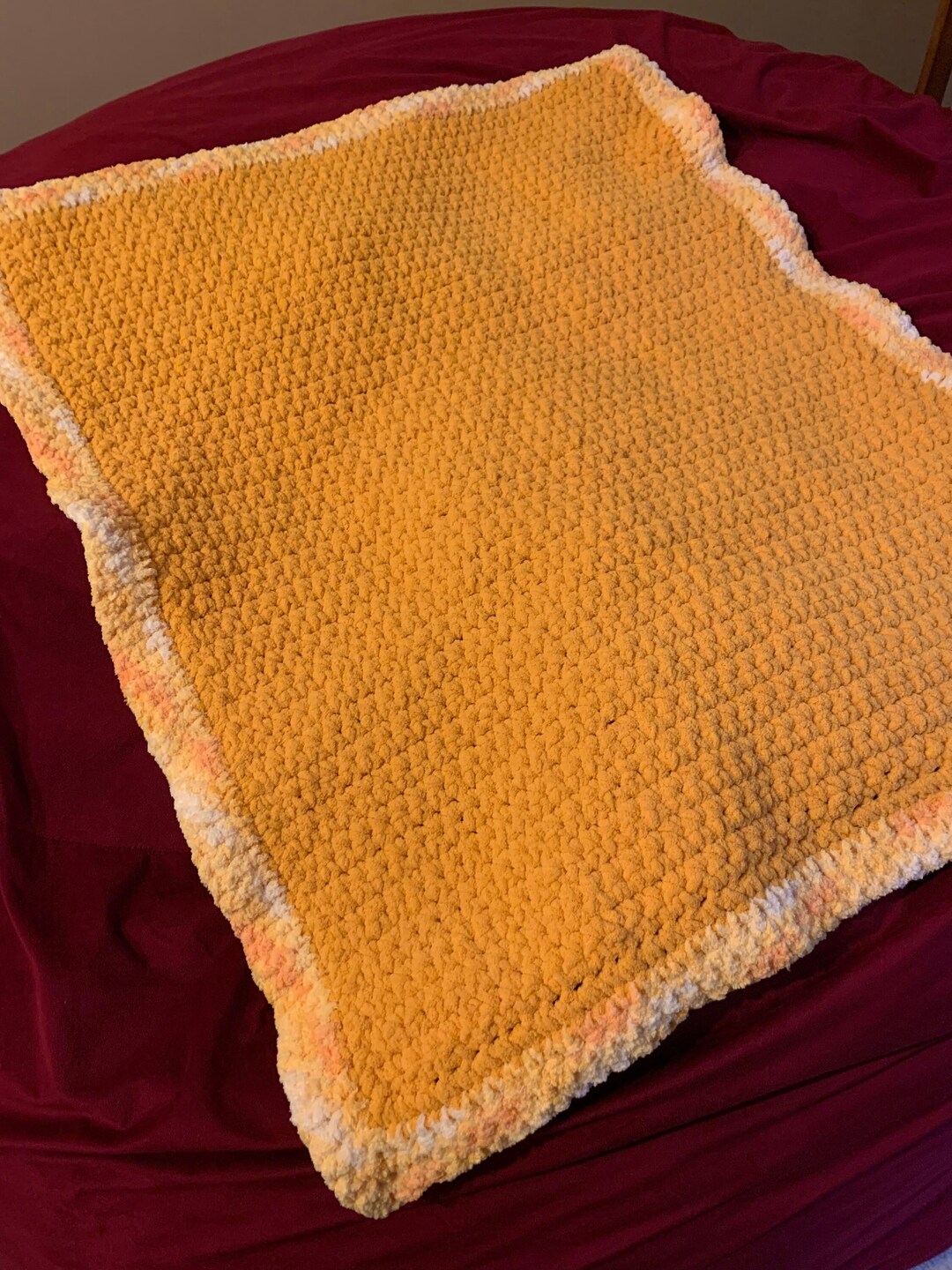Beautiful Handmade Golden Yellow Baby Blanket Gender Neutral Baby ...