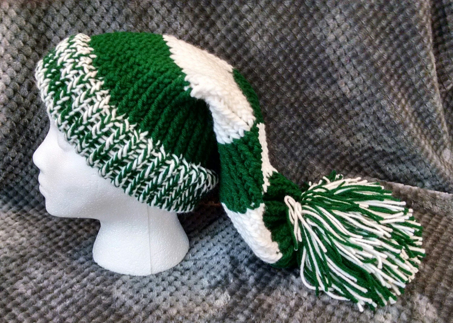 Adult or Child Stocking Hat Team Colors Green White NY Jets Inspired ...