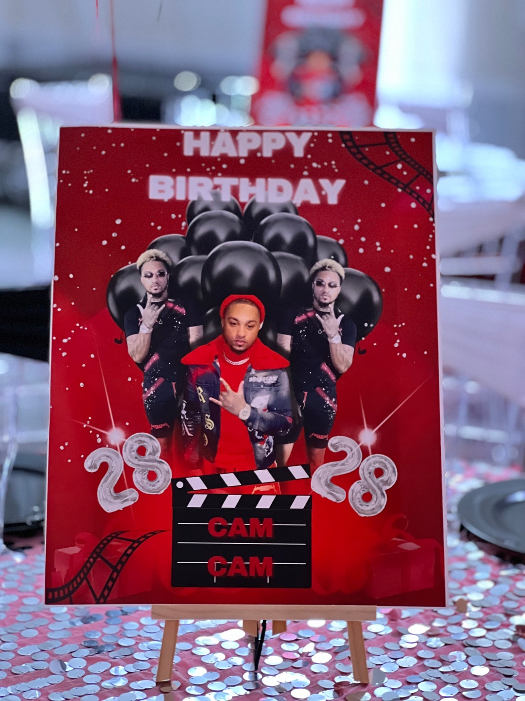 Custom Event Signage Red Themed Party Supplies Red Party Decor Red ...