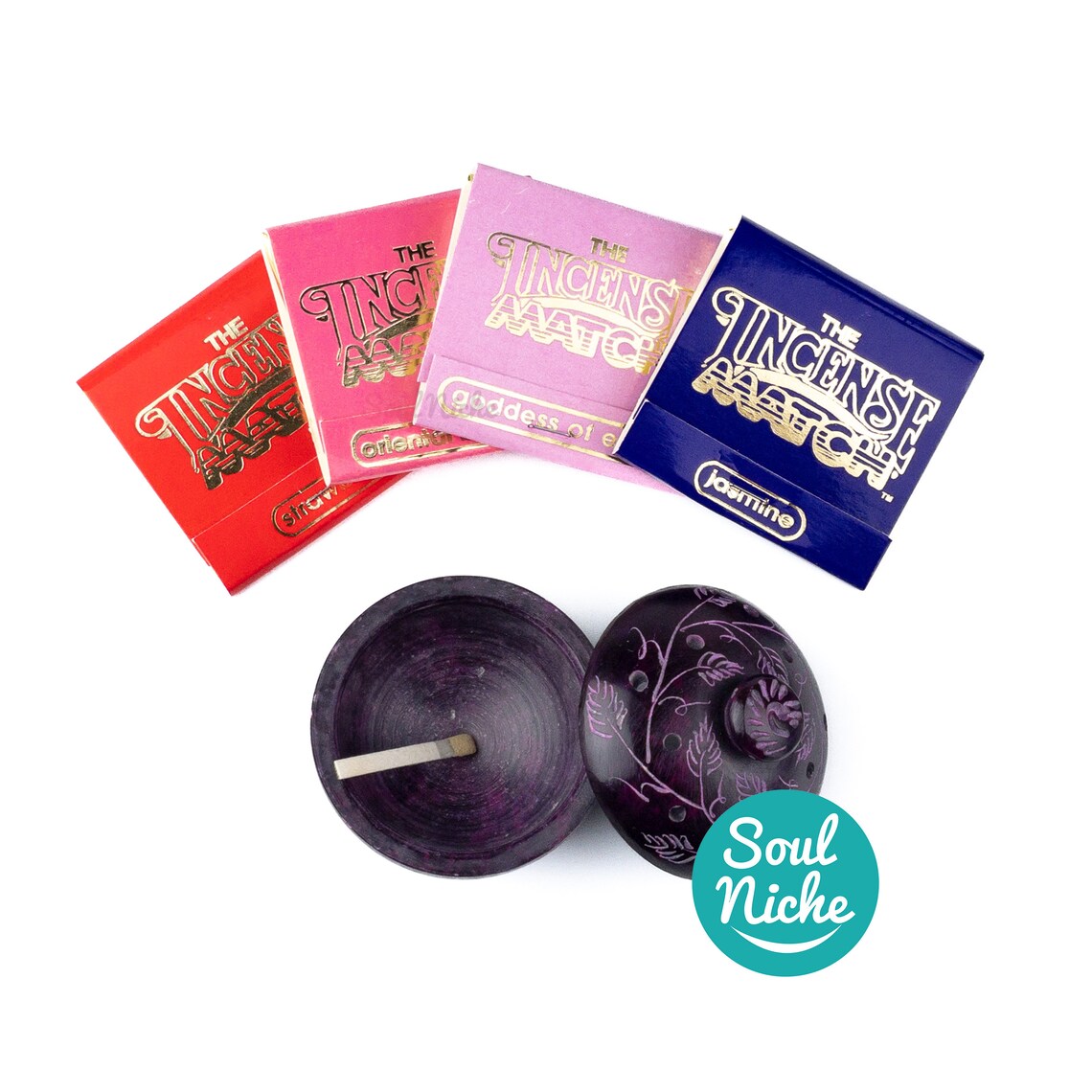 Floral Match Set 4 Incense Matches & Burner Incense - Etsy