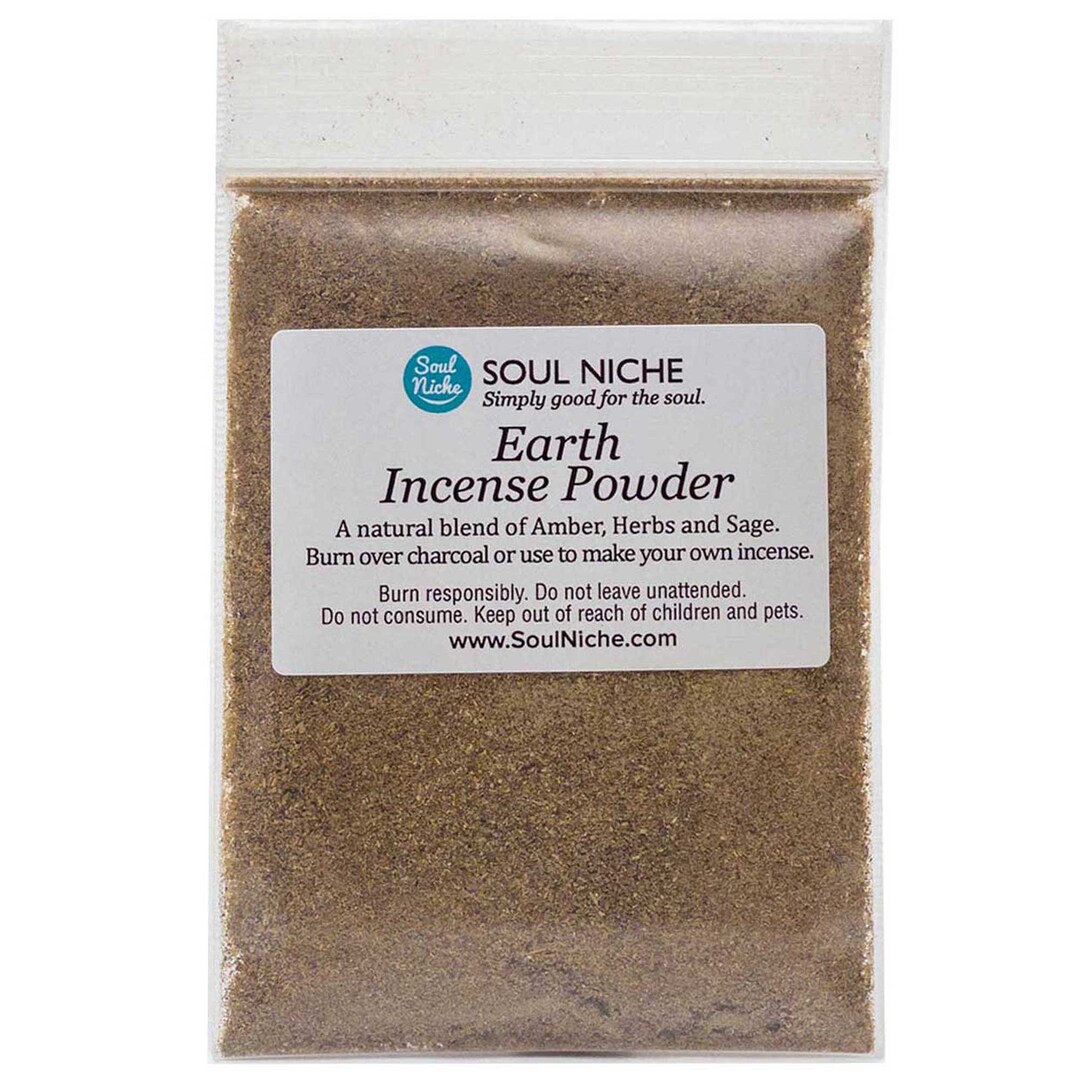Earth Incense Powder - Amber, Herbs & Sage - Incense Siftings - Burn ...