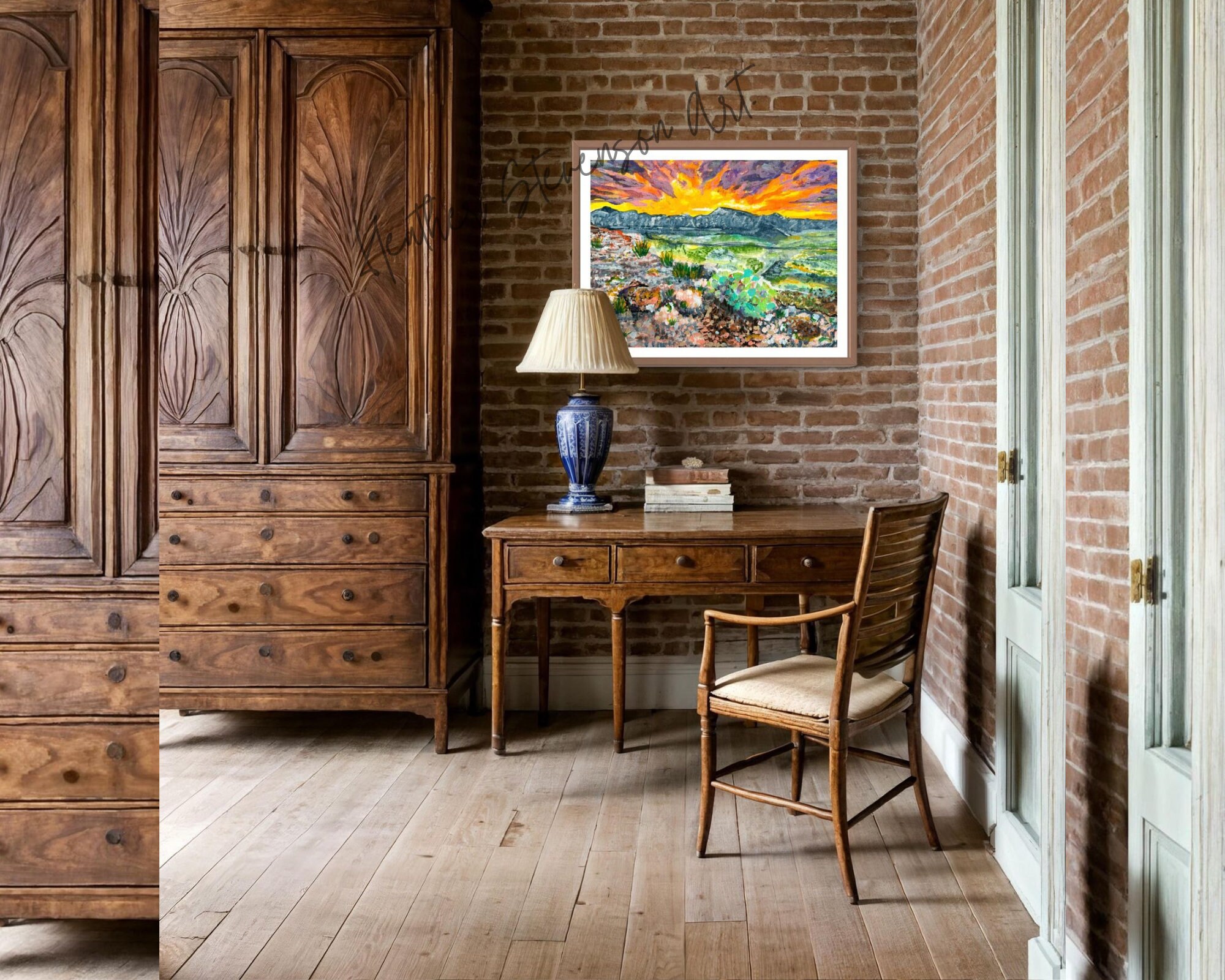 Texas Sunset Original Art for Farmhouse Wall Decor I Multiple Sizes - Etsy