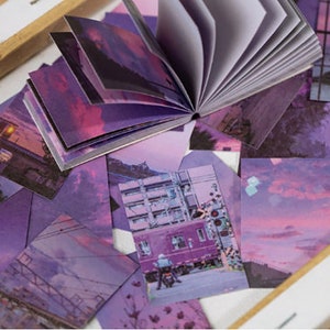 50 Pcs, Landscape Sticker Book, Color Themed Aesthetic Sticker Booklet ...