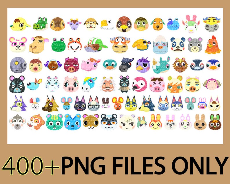 Animal Crossing PNG Files 400 Animal Crossing Characters - Etsy