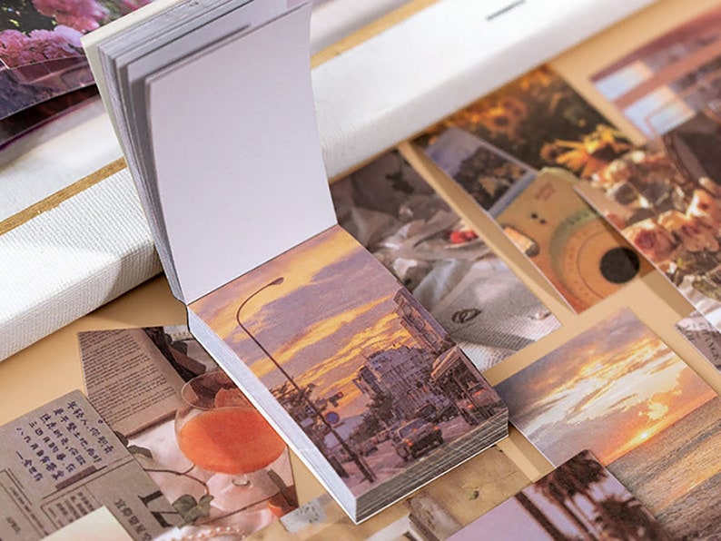 50 Pcs Landscape Sticker Book Color Themed Aesthetic Sticker - Etsy