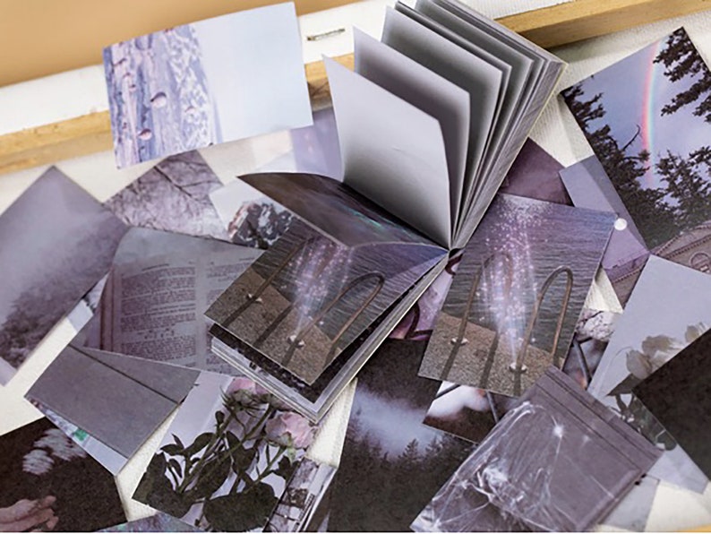 50 Pcs Landscape Sticker Book Color Themed Aesthetic Sticker - Etsy