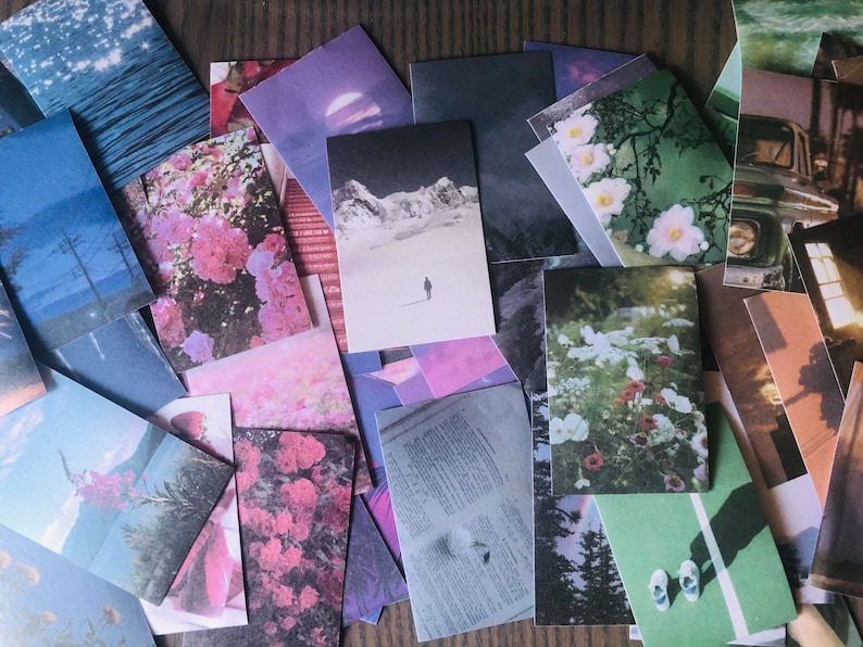 50 Pcs Landscape Sticker Book Color Themed Aesthetic Sticker - Etsy