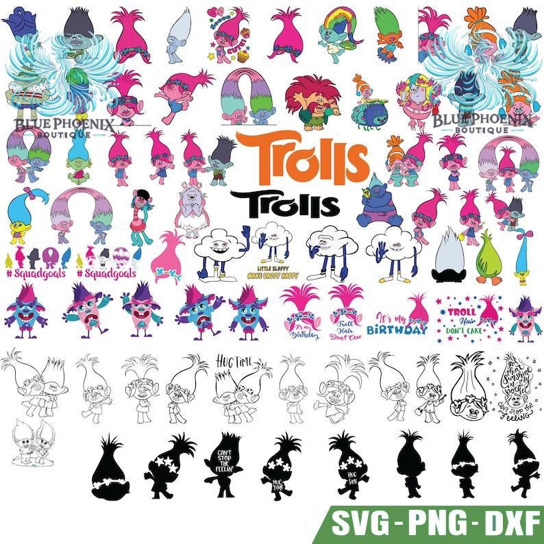 Trolls Svg Bundle PNG-SVG-DXF - Etsy