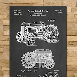 Patent Art Depicting Original Ford Tractor 1919 - Etsy