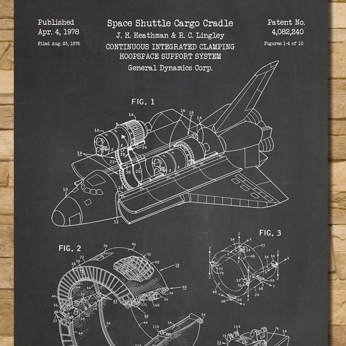 NASA Space Shuttle Patent Print Art 1975 | Etsy NASA Space Shuttle Patent Print Art 1975 | Etsy