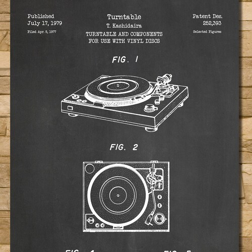 Turntable Record Player Patent Print Art 1979 - Etsy