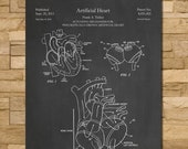 Artificial Heart Patent Print Art 2011 | Etsy