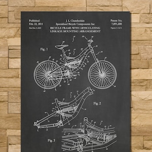 Specialized Mountain Bike Patent Print Art 2011 - Etsy
